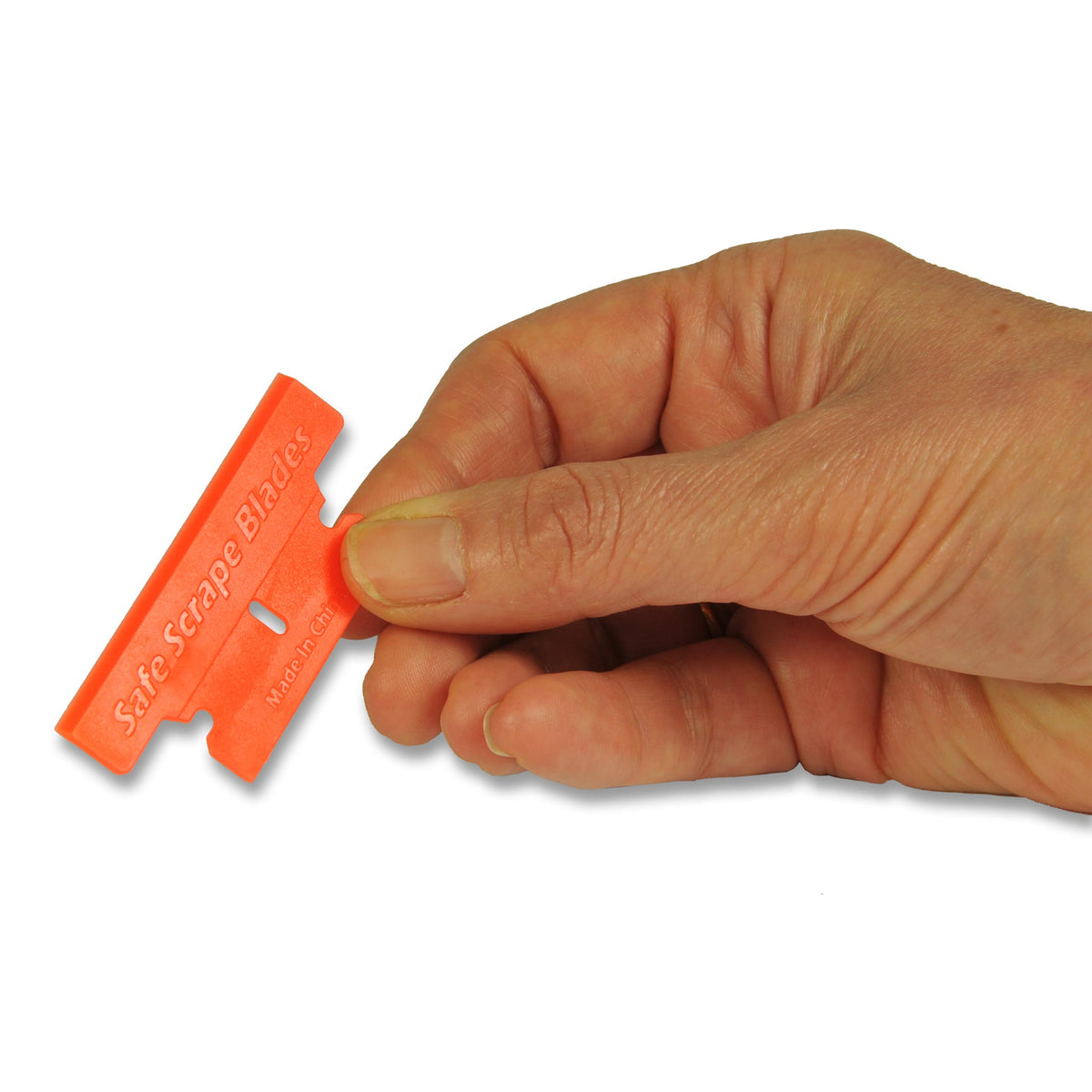 Delrin Orange T Scraper Blades: Wide 4cm Blade